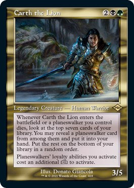 Carth the Lion (Retro Frame) (Foil Etched) [MH2 - 418] — Toy Snowman