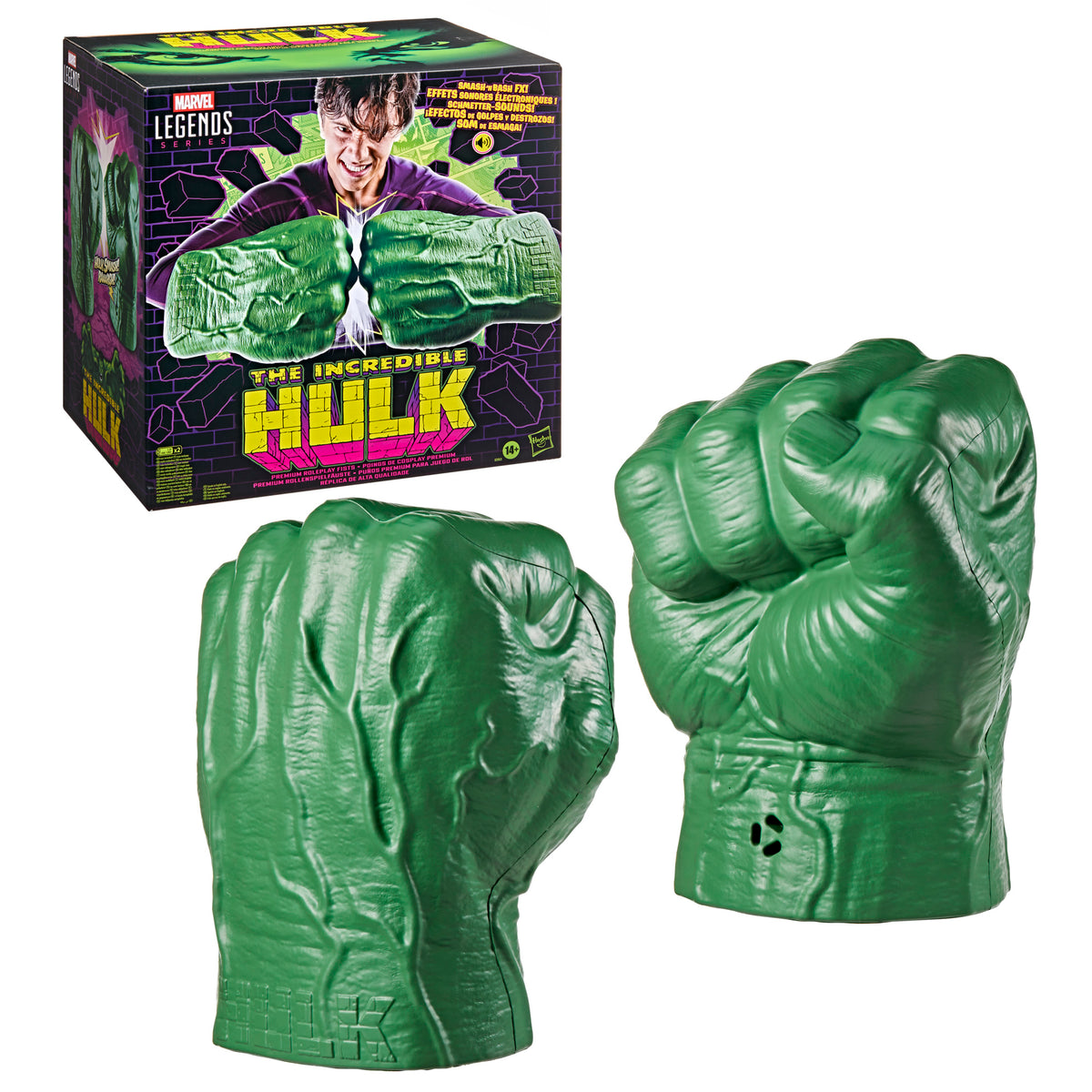 Marvel Legends Series Incredible Hulk Premium Roleplay Fists with Smas ...