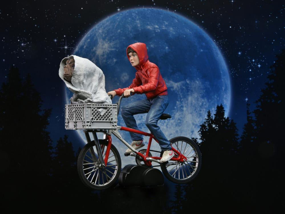 E.T. 40th Anniversary Elliot & E.T. on Bicycle 7" Scale Figure — Toy ...