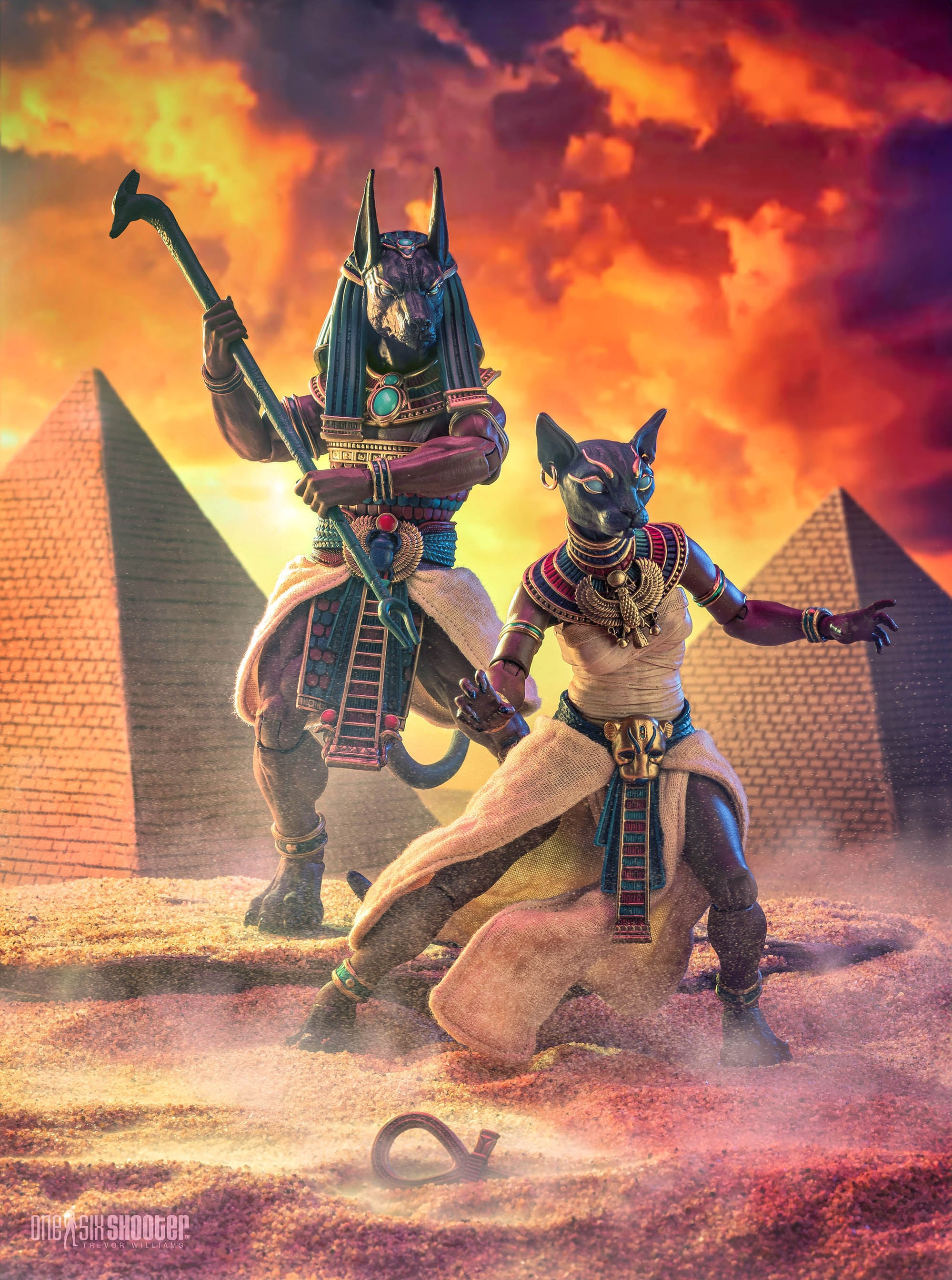 Figura Obscura - Anubis and Bastet - Gods of Ancient Egypt — Toy Snowman