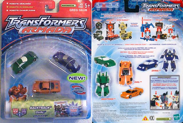 Transformers Armada Mini Cons Set 3 Backtrack Oval Spiral — Toy Snowman