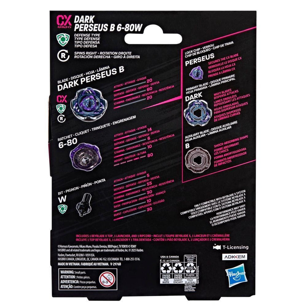 Beyblade X Dark Perseus B 6-80W CX Starter Pack — Toy Snowman