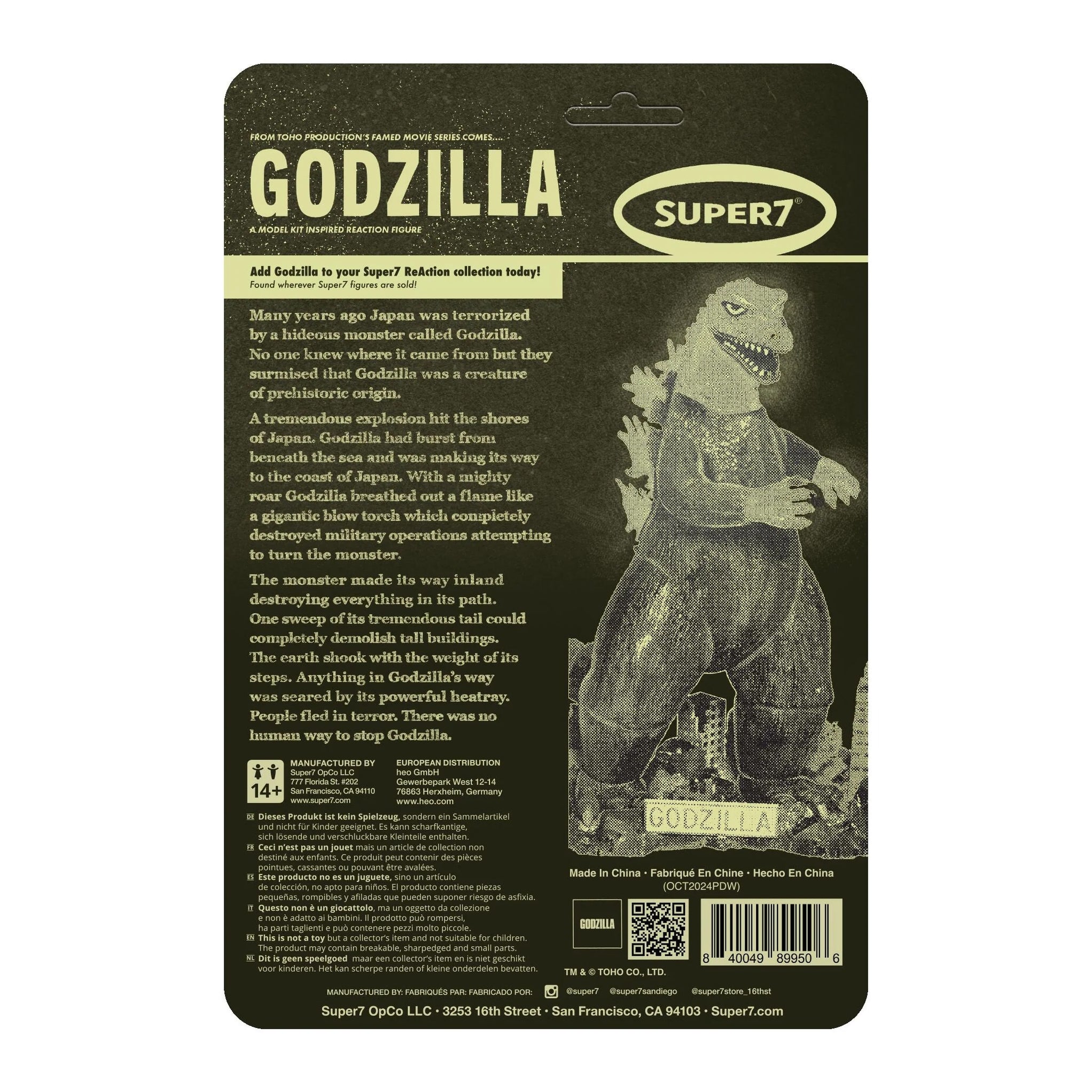Godzilla - ReAction - Godzilla Model Kit (Glow) — Toy Snowman