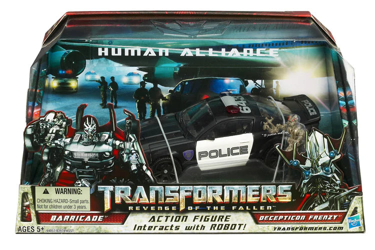 Transformers Human Alliance Barricade with Decepticon Frenzy — Toy Snowman