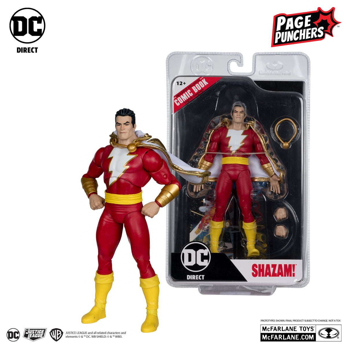 Dawn of DC DC Page Punchers Shazam 7" Action Figure with Comic — Toy ...