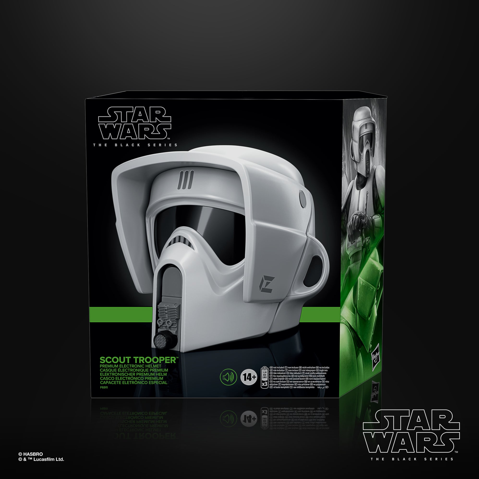 Star Wars The Black Series Scout Trooper Premium Electronic Helmet ...
