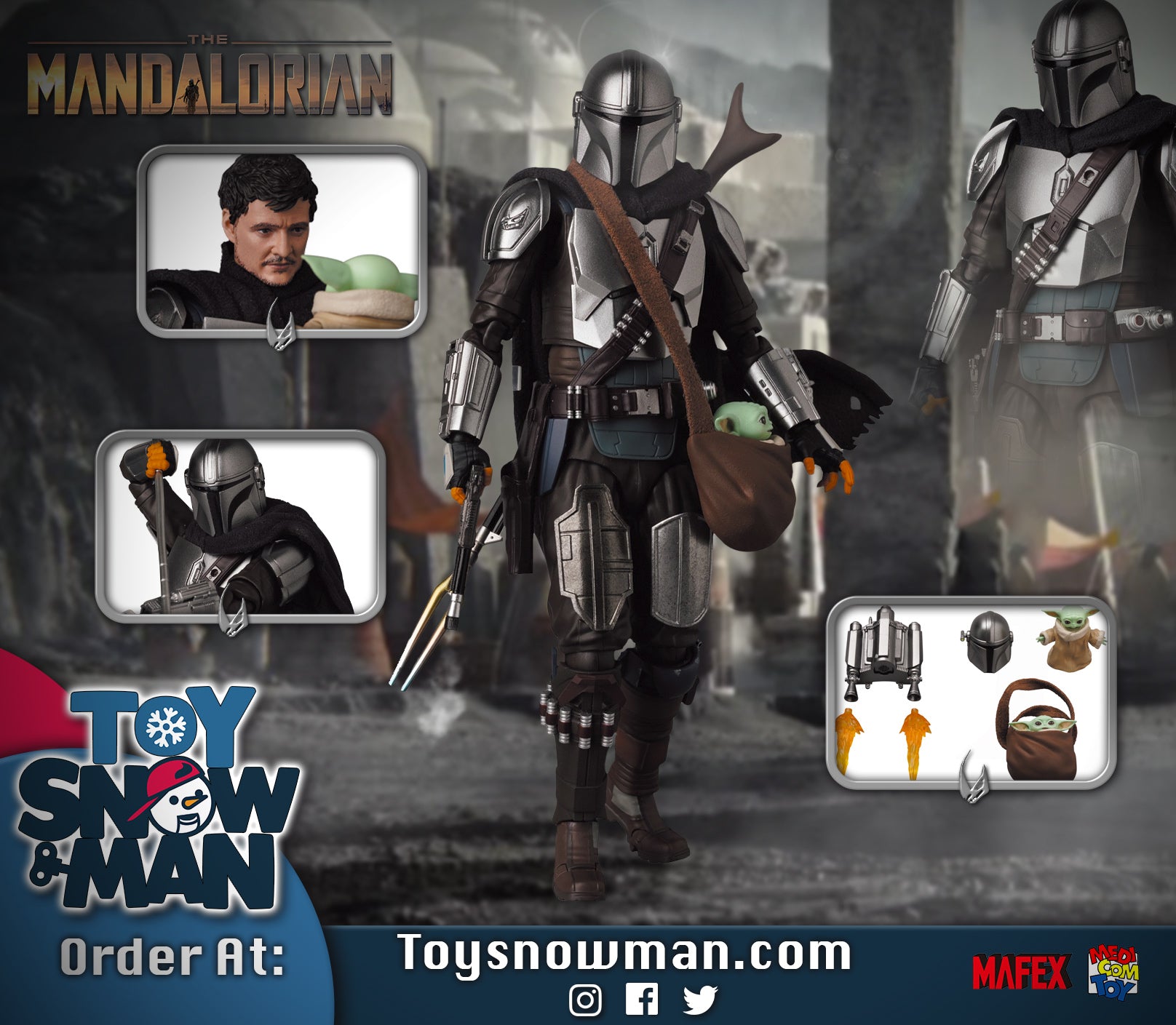 The Mandalorian MAFEX #200 The Mandalorian - Ver. 2.0 — Toy Snowman